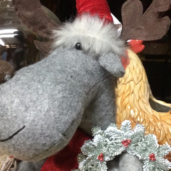 Holiday | Moose Gray Moose Christmas Holiday Farmhouse Decor | Poshmark